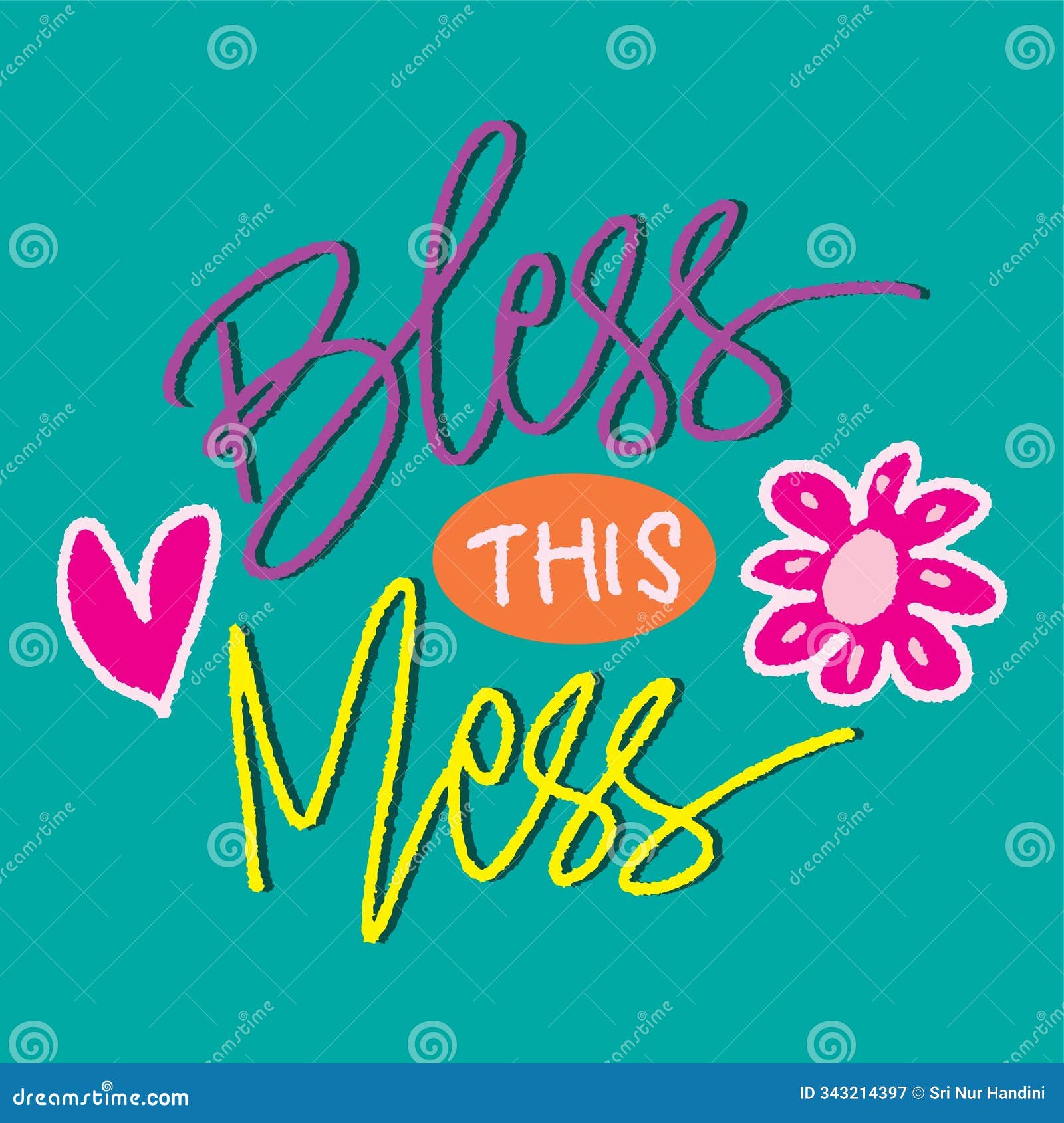 God Bless You - Vector Illustration With Christian Calligraphy ...