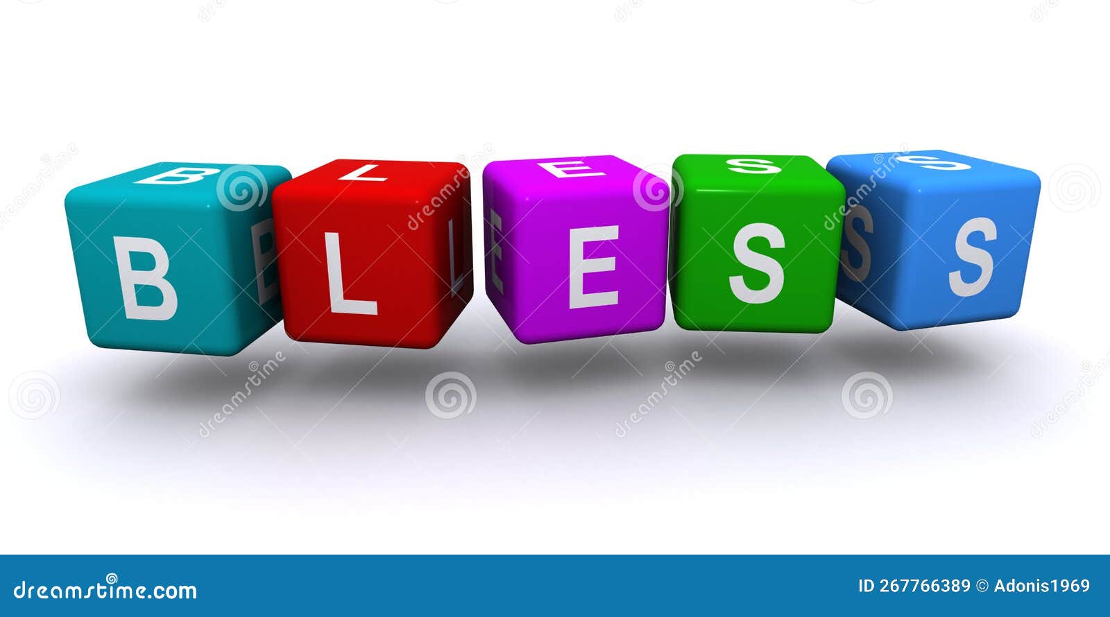 Bless word block on white stock illustration. Illustration of church ...