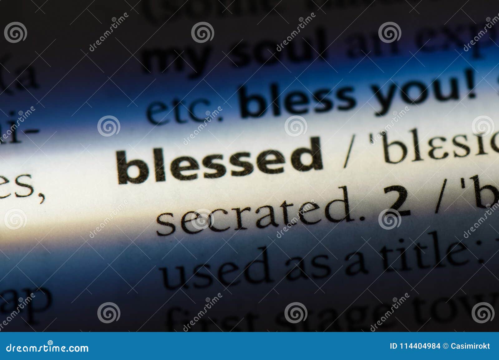 Blessed stock photo. Image of concept, page, info, english - 114404984