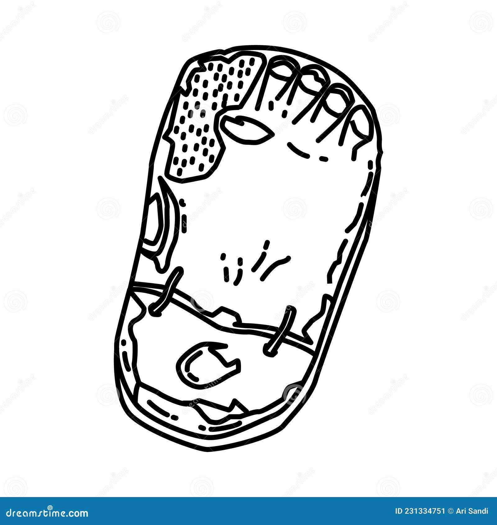 Blessed Footprints of Prophet Muhammad Icon. Doodle Hand Drawn or ...