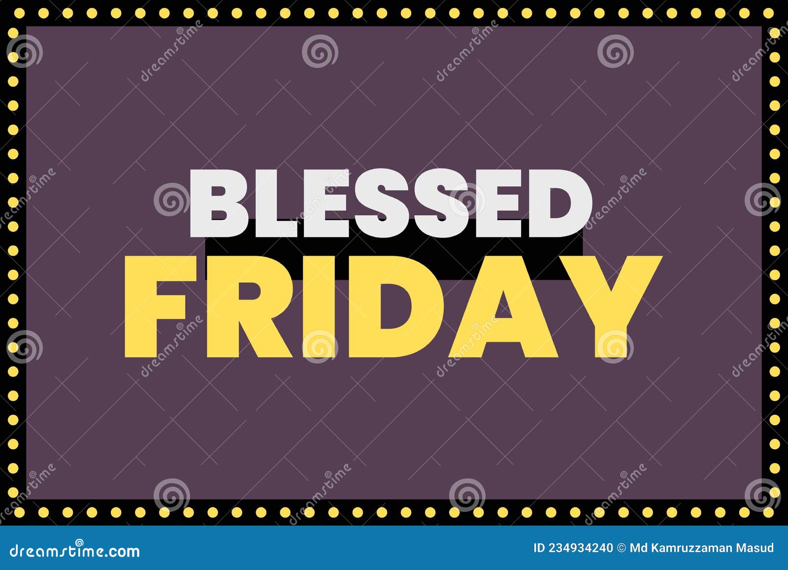 Blessed Friday Flat Bold Typography Vector Design.Â Stock Vector ...