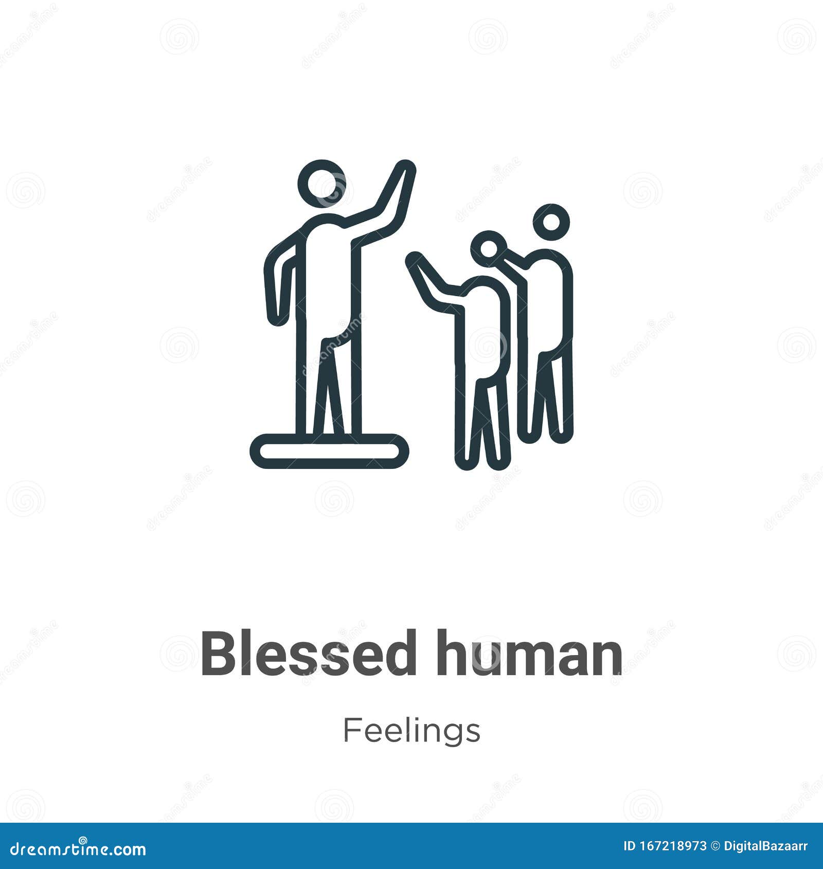 Blessed Human Isolated Icon. Simple Element Illustration From Feelings ...