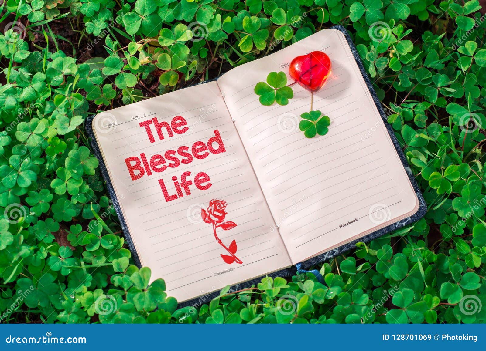 The Blessed Life Text in Notebook Stock Image - Image of blog, follow ...