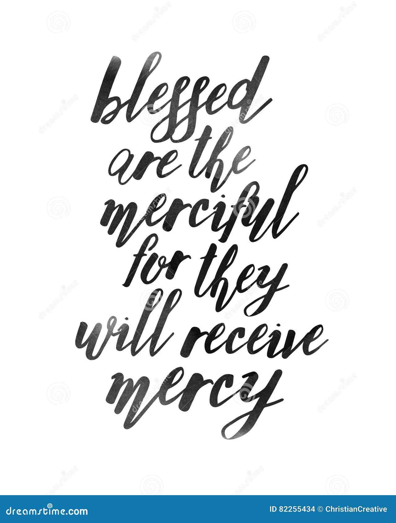 Blessed are the Merciful for they Will Receive Mercy Stock Illustration ...