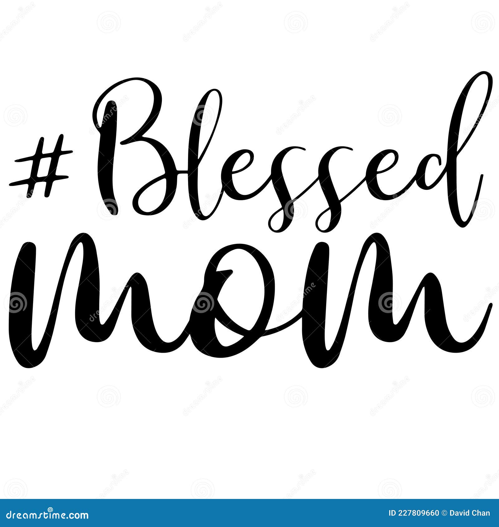 Blessed Mom Logo Signs Inspirational Quotes Stock Vector - Illustration ...