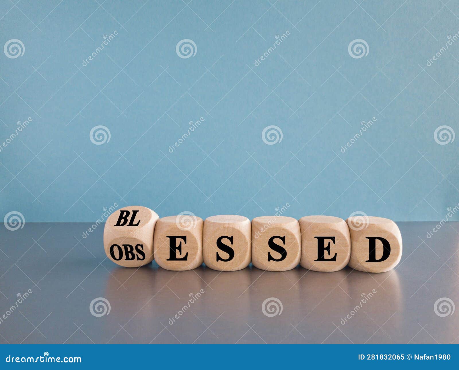 Blessed or Obsessed Symbol. Turned a Wooden Cube and Changes the ...