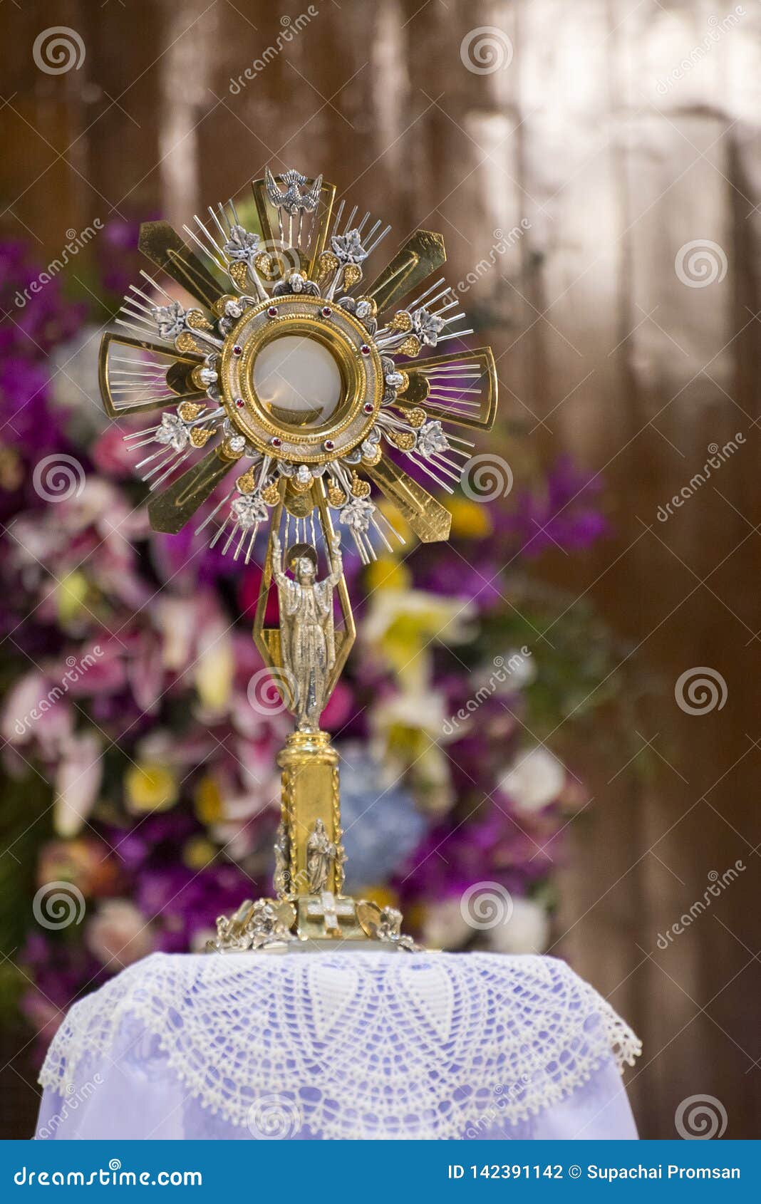 Blessed Sacrament Communion Stock Photo - Image of christianity ...
