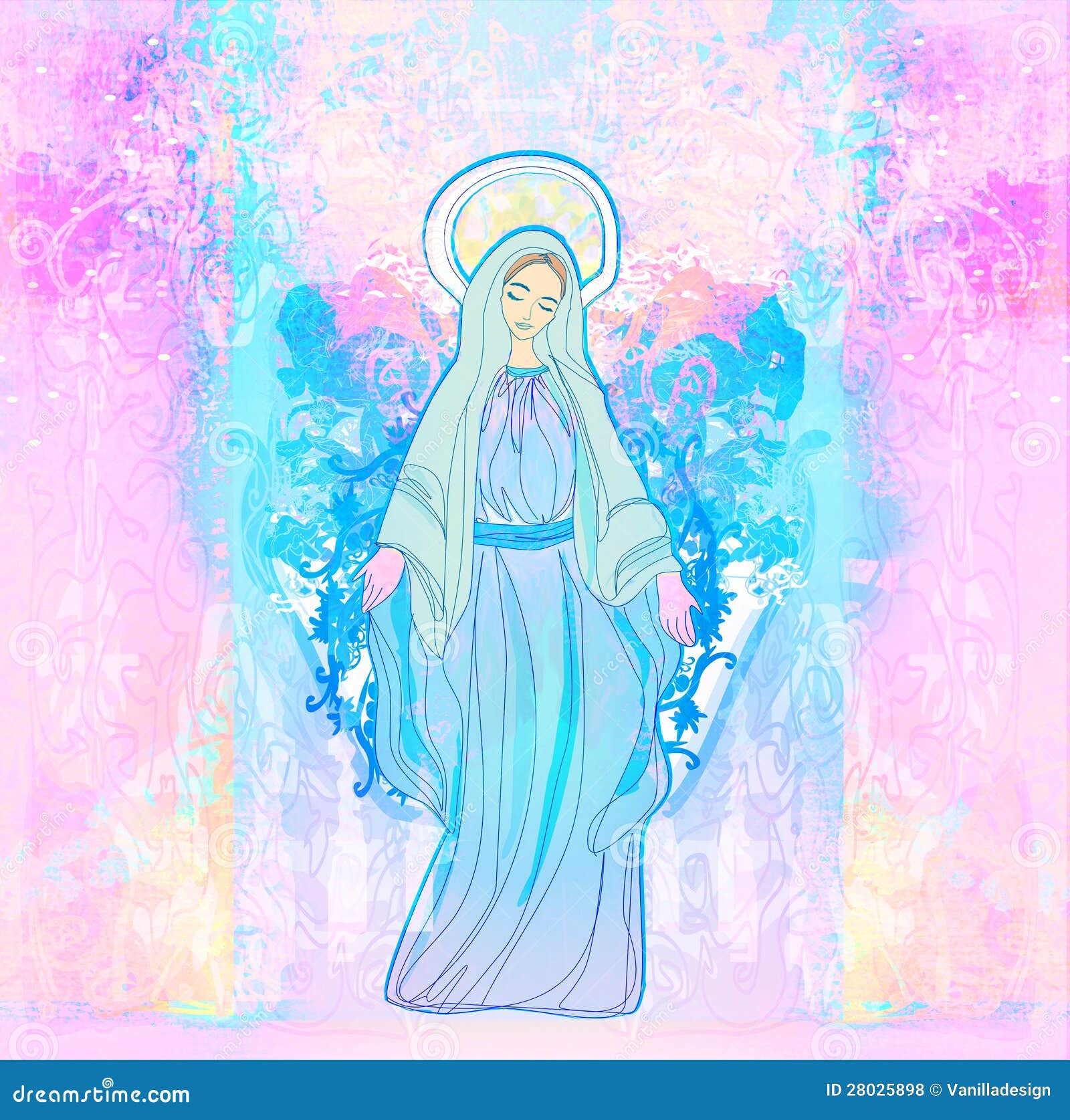 Blessed Virgin Mary Stock Illustration Illustration Of Mary 28025898