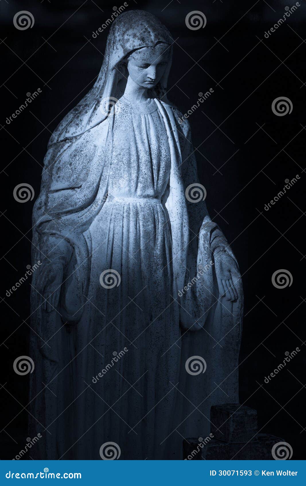 Blessed Virgin Mary Offers Comfort Stock Image - Image of blessed ...