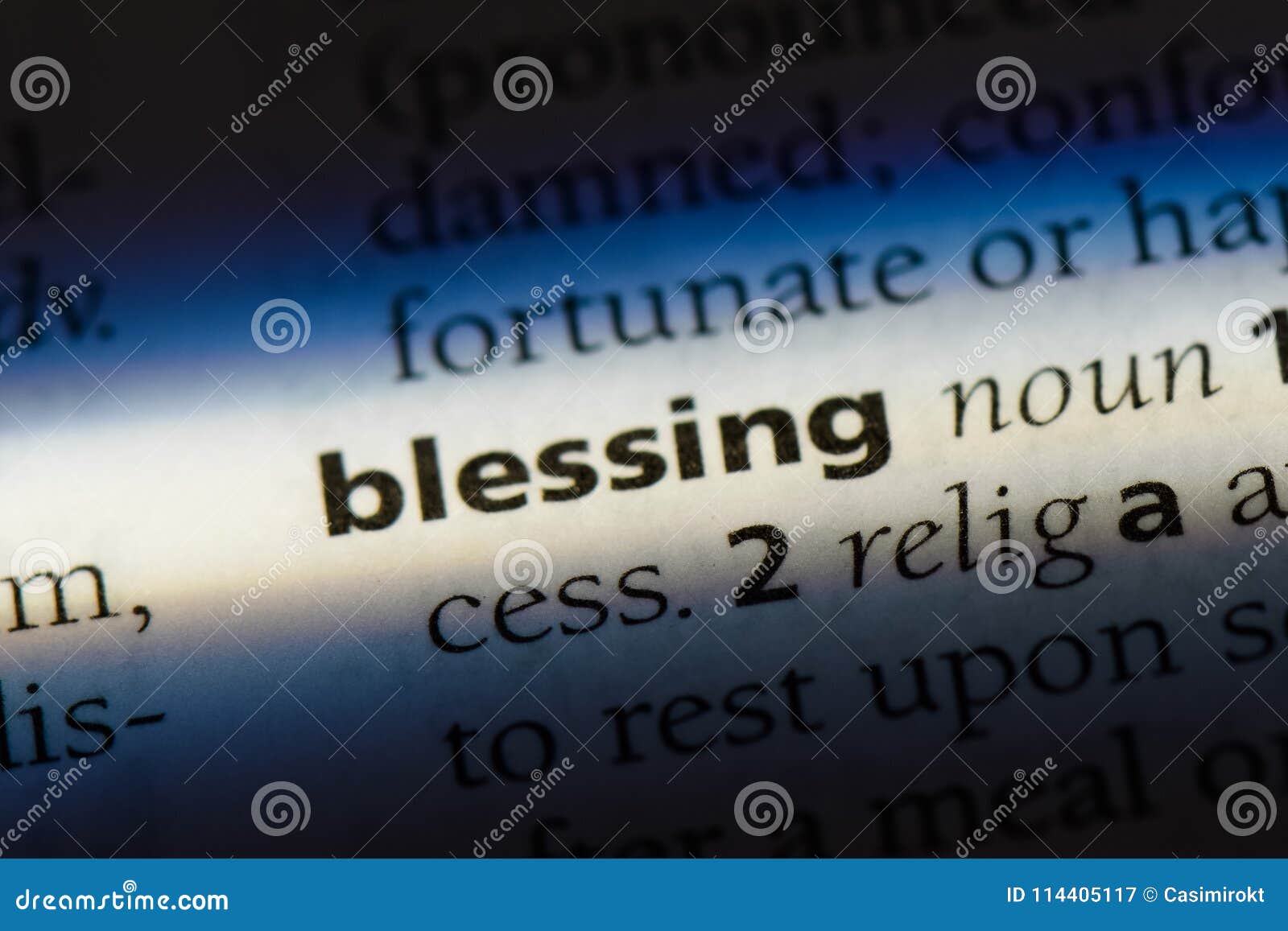 Blessing stock image. Image of concept, writing, dictionary - 114405117