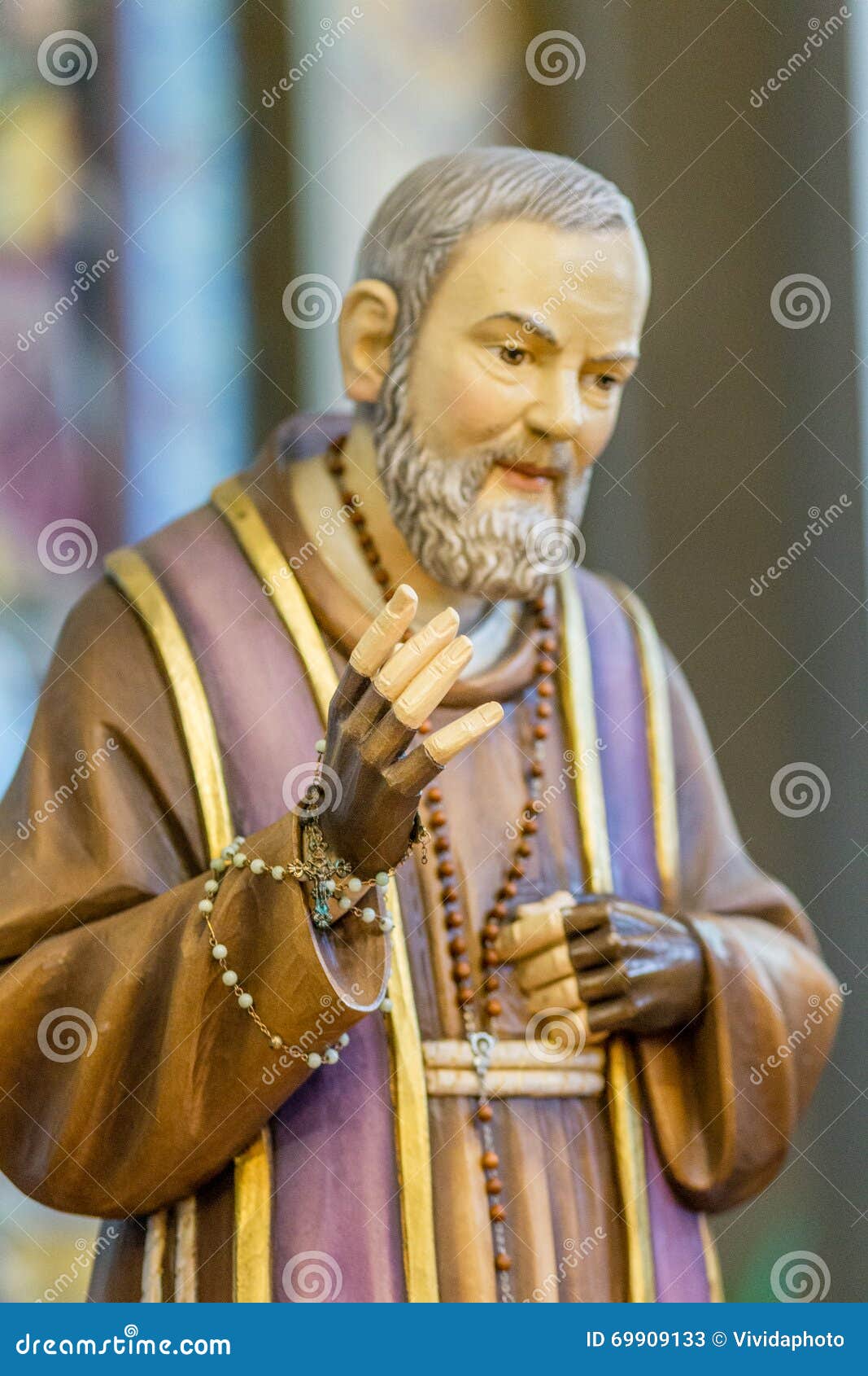 The Blessing Hand of Saint Pio Stock Image - Image of sculpture ...