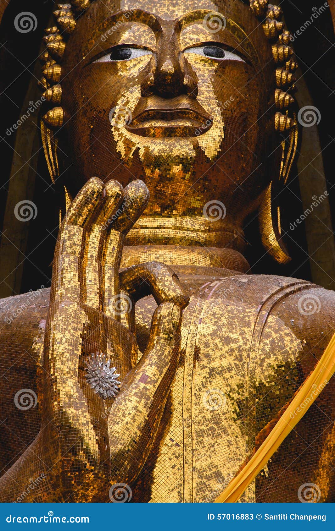 Blessing Posture Buddha Statue Stock Image - Image of tiger, statue ...