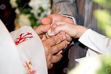 Blessing at Wedding Ceremony Stock Image - Image of catholic ...