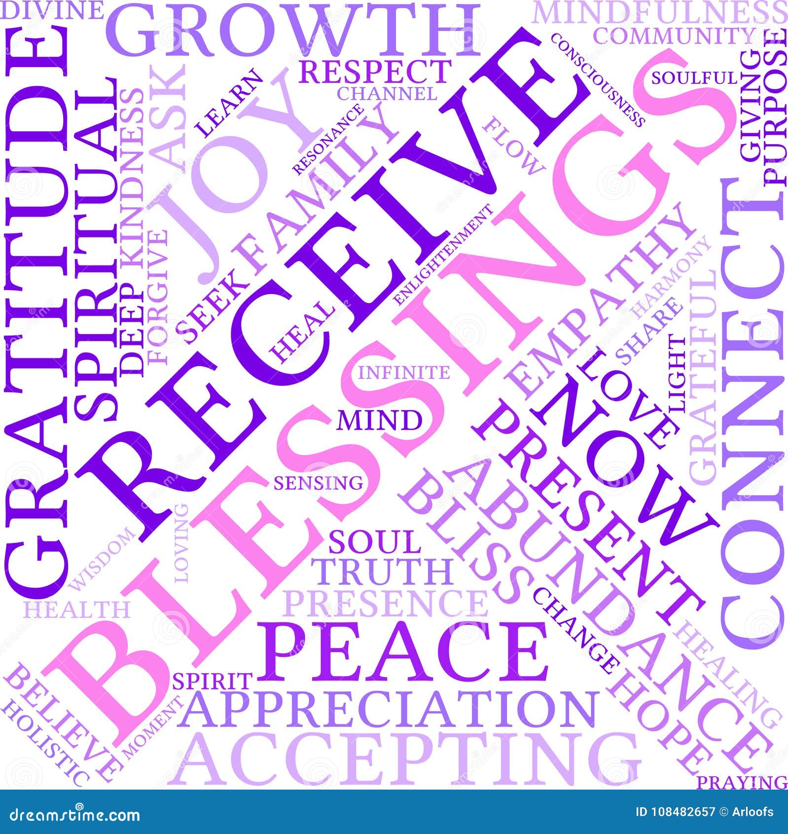 Blessings Word Cloud stock vector. Illustration of healing - 108482657