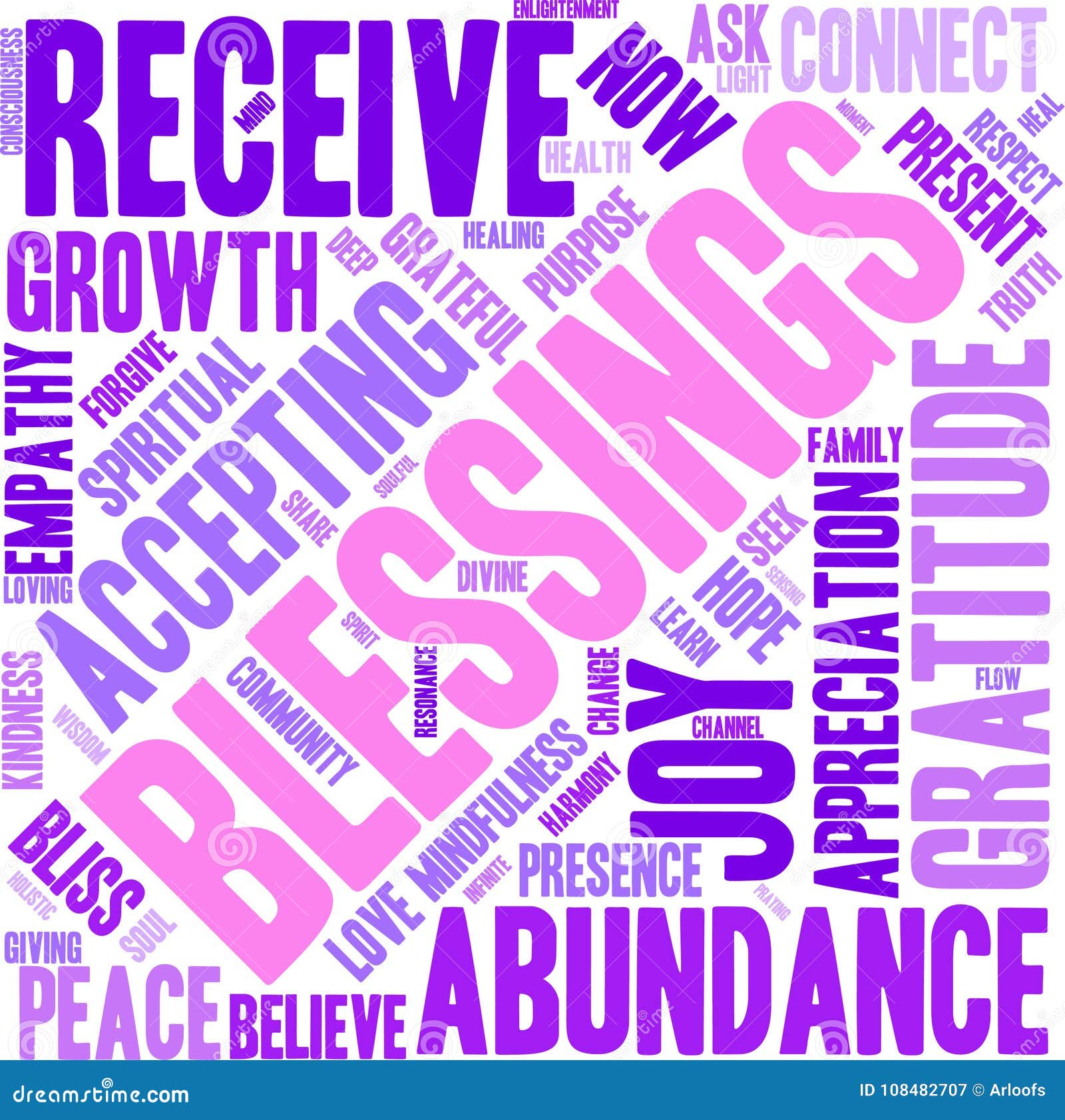 The Word Blessings Isolated In White Background Royalty-Free Stock ...