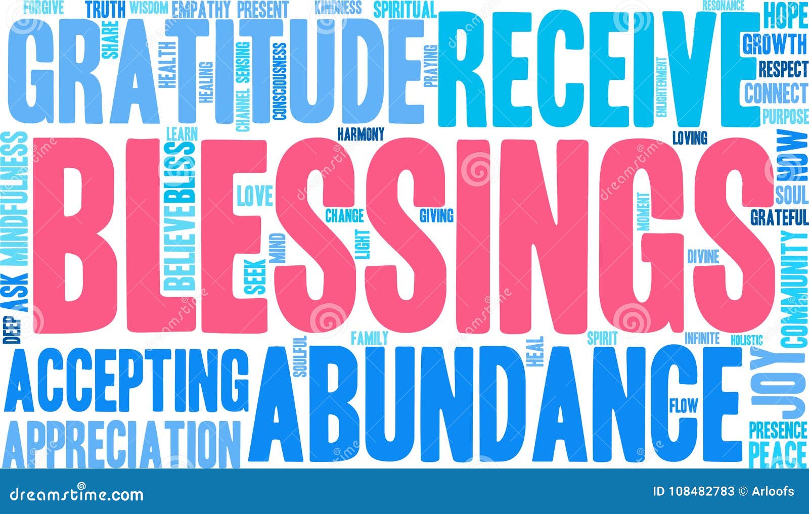 The Word Blessings Isolated In White Background Royalty-Free Stock ...