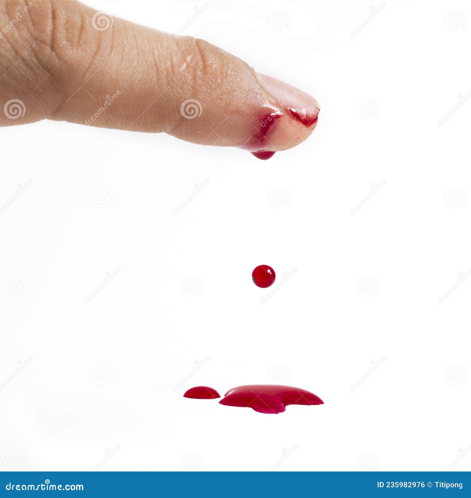 Blessure Avec Sang Sur Le Doigt Blanc Photo stock - Image du humain ...