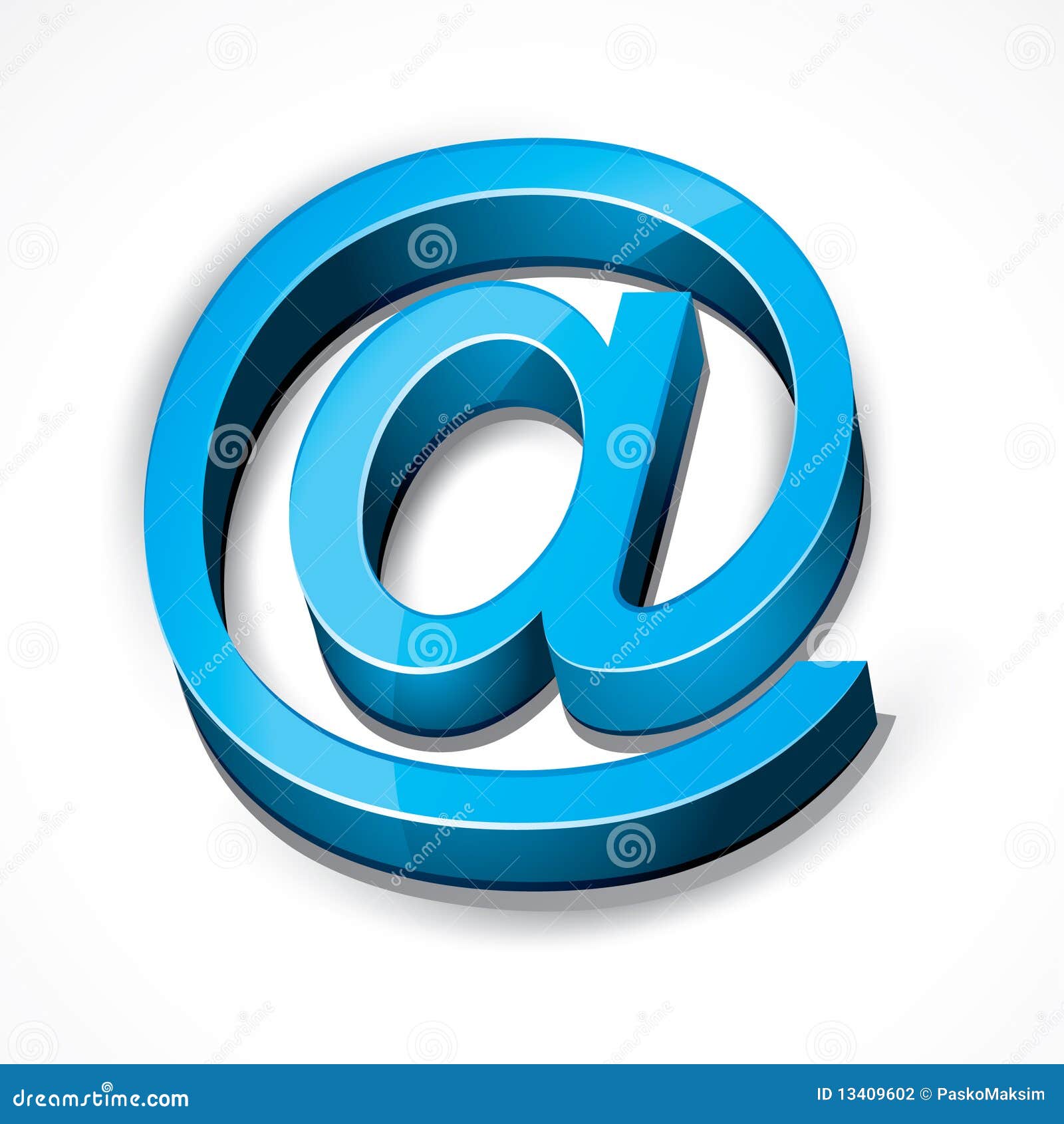 Bleu au signe d'email illustration de vecteur. Illustration du symbole ...