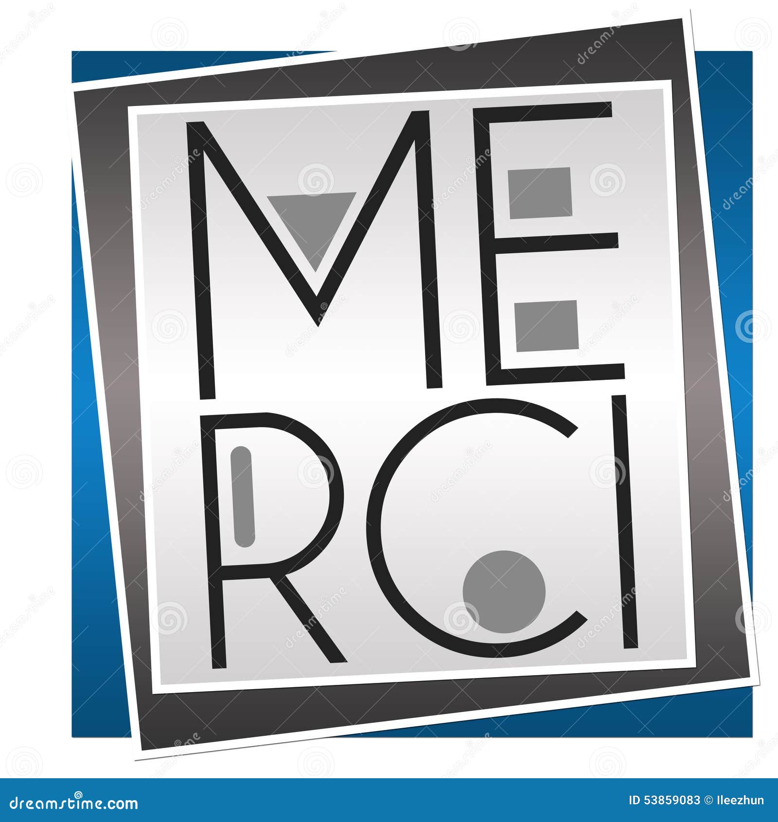 Bleu Grey Blocks Des Textes De Merci Illustration Stock - Illustration ...