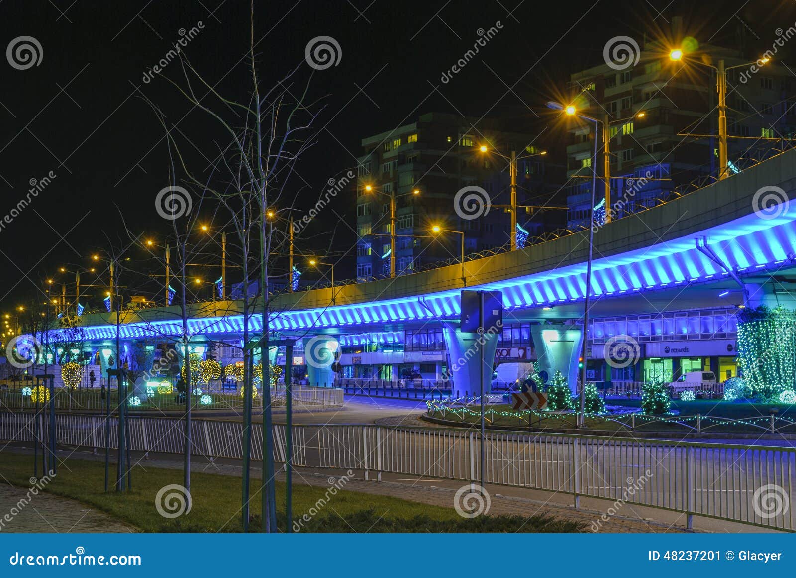 Blue Bridge At The Border Between The North And South Korea At The ...