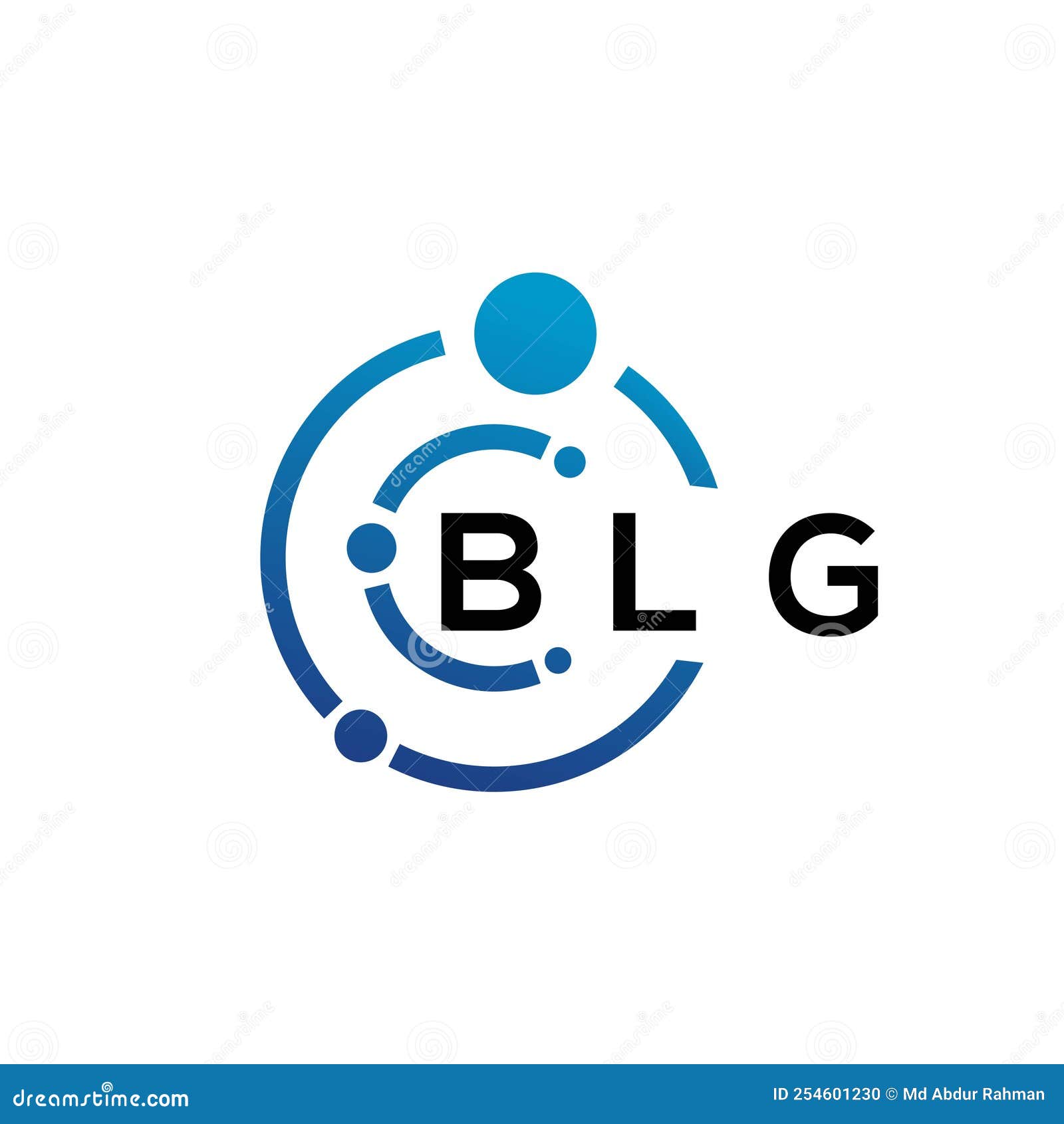 BLG Letter Logo Design On White Background. BLG Creative Initials ...