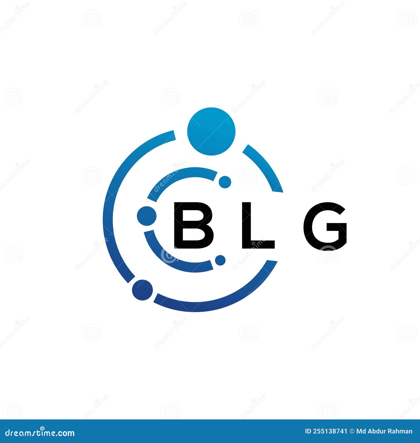 BLG Letter Logo Design on White Background. BLG Creative Initials ...