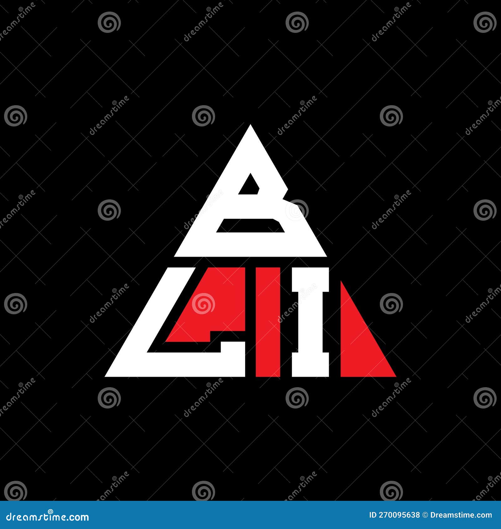 BLI Triangle Letter Logo Design with Triangle Shape. BLI Triangle Logo ...