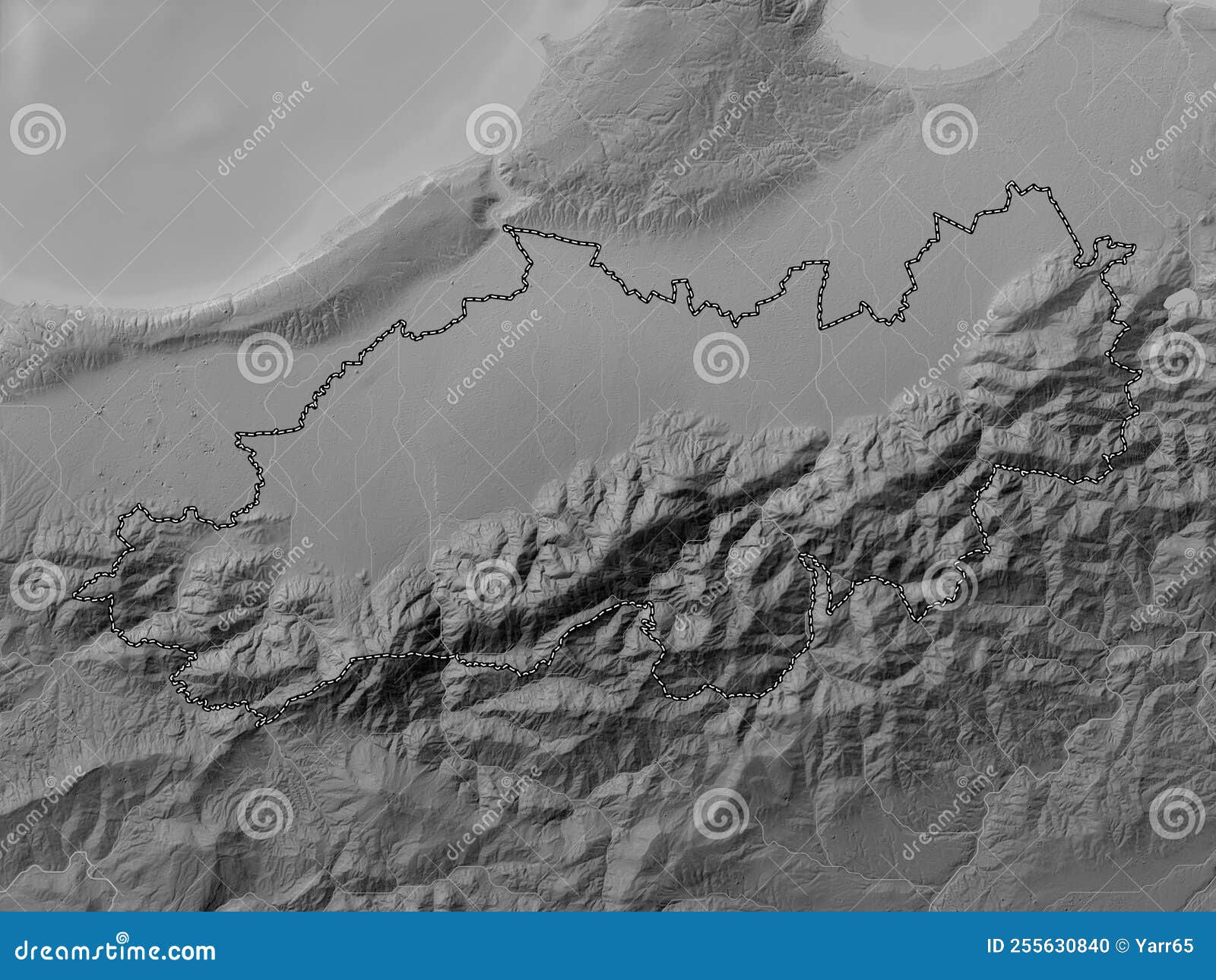 Blida, Algeria. Grayscale. No Legend Stock Illustration - Illustration ...