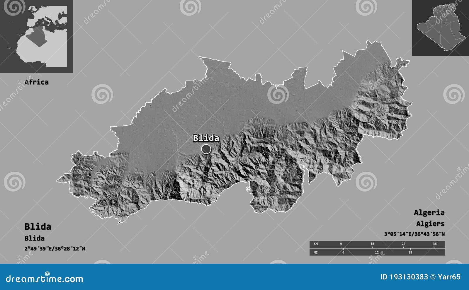 Blida, Province of Algeria,. Previews. Bilevel Stock Illustration ...
