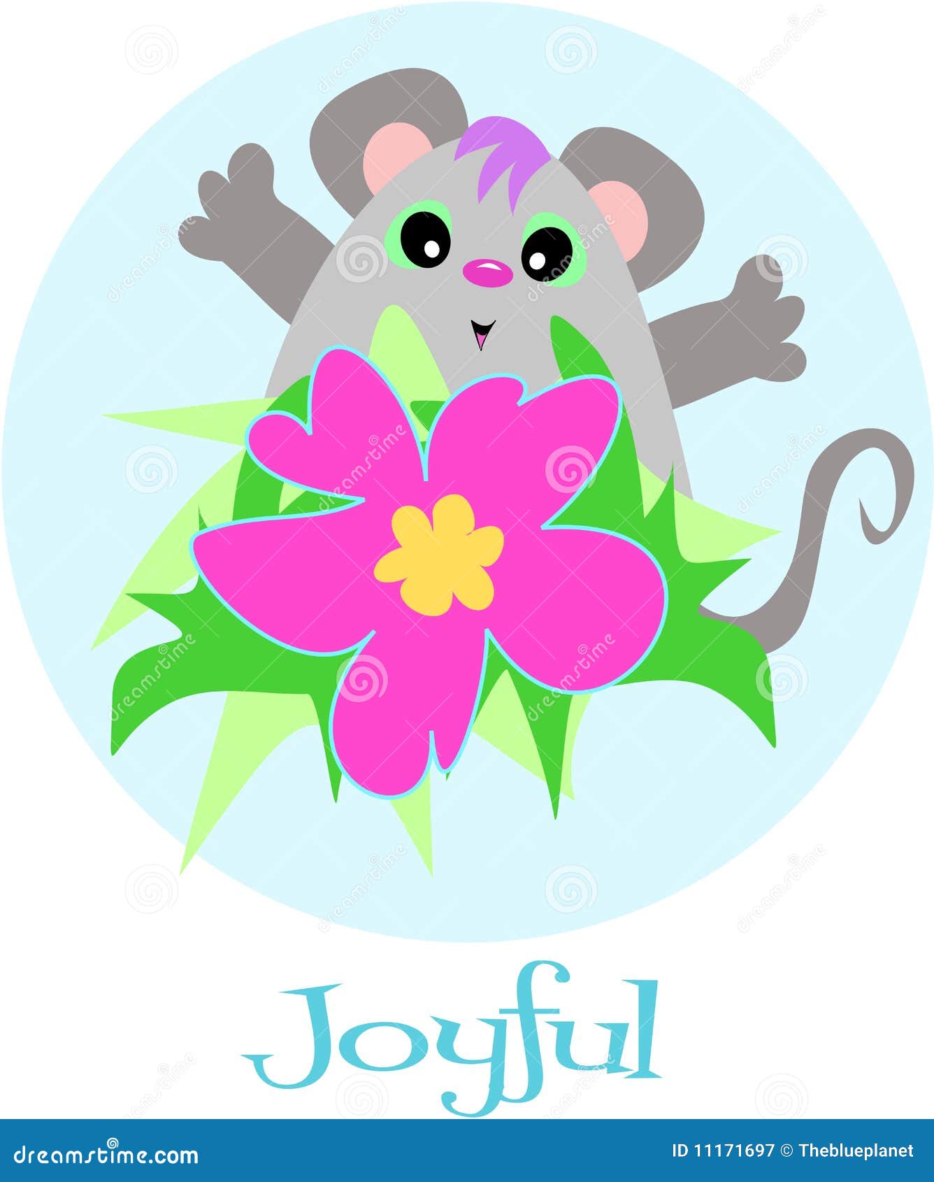 Blije Muis vector illustratie. Illustration of muis, vector - 11171697