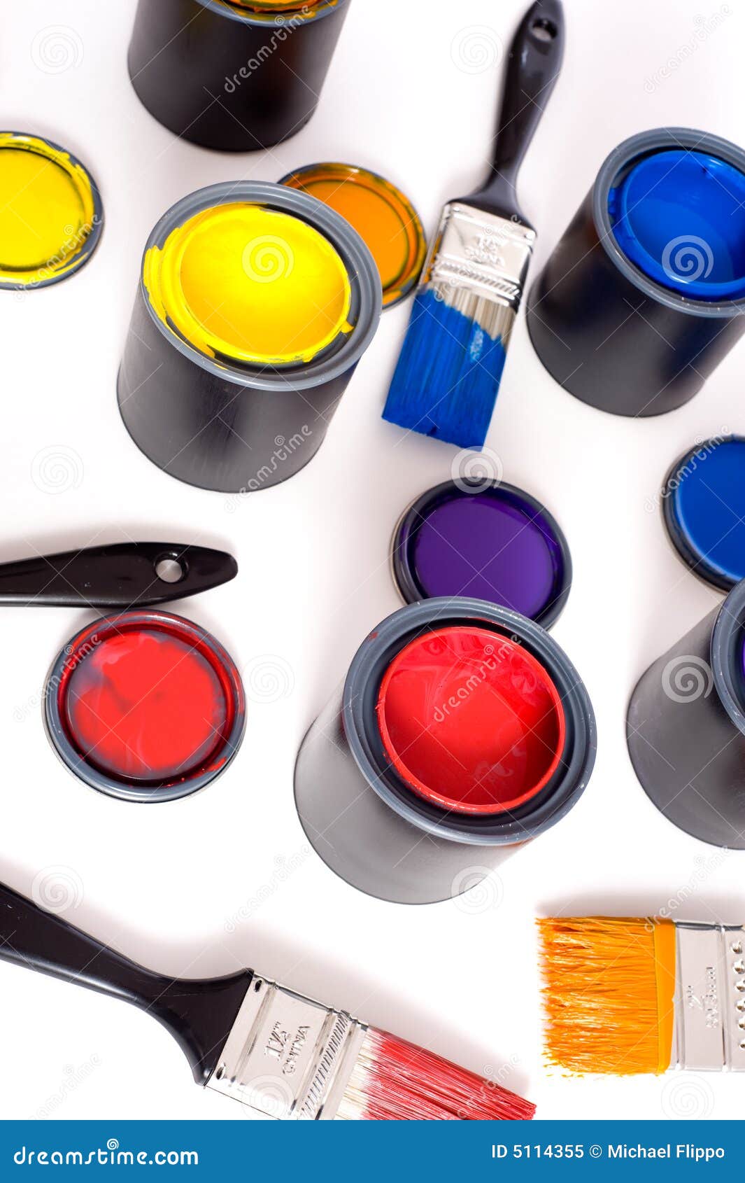 Blikken van Verf stock afbeelding. Image of houder, exemplaar - 5114355