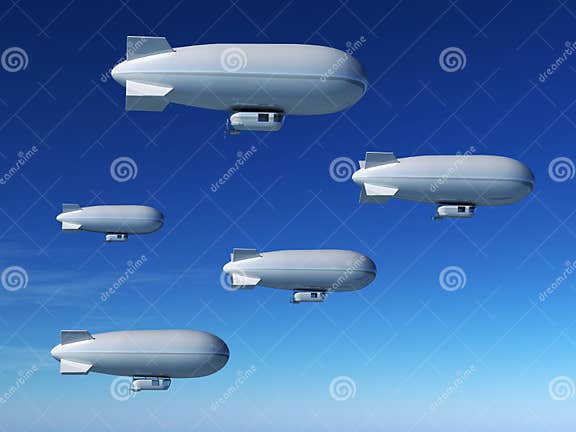 Blimp stock illustration. Illustration of stratosphere - 18350747