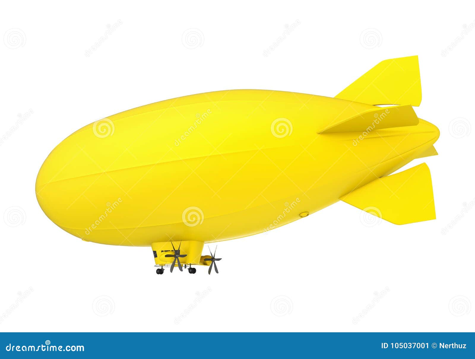 Blimp Airship Isolated stock illustration. Illustration of adventure ...