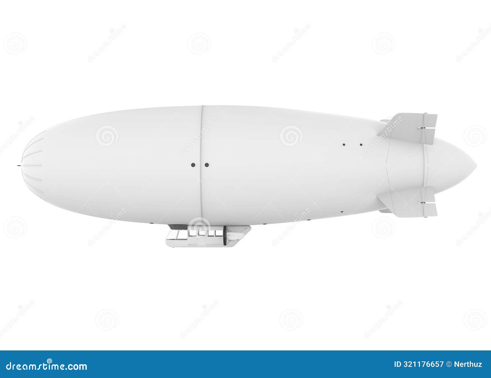 Blimp Airship Isolated stock illustration. Illustration of flight ...