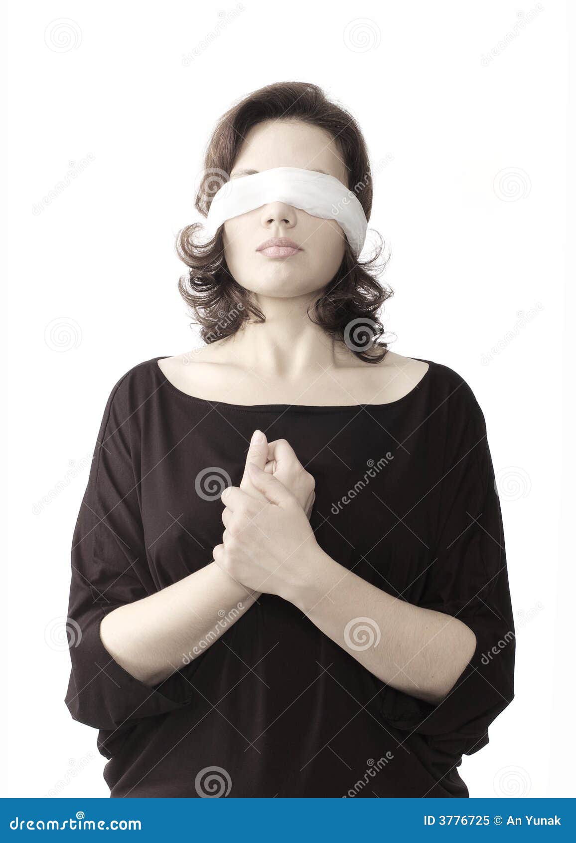 Blind stock image. Image of calm, blindfold, costume, dark - 3776725