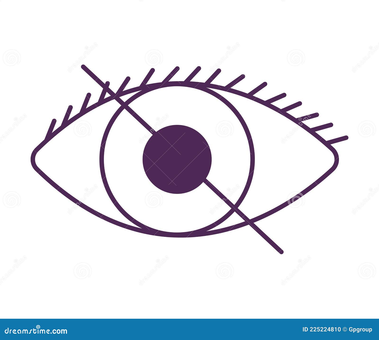 Blind accessibility symbol stock illustration. Illustration of access ...