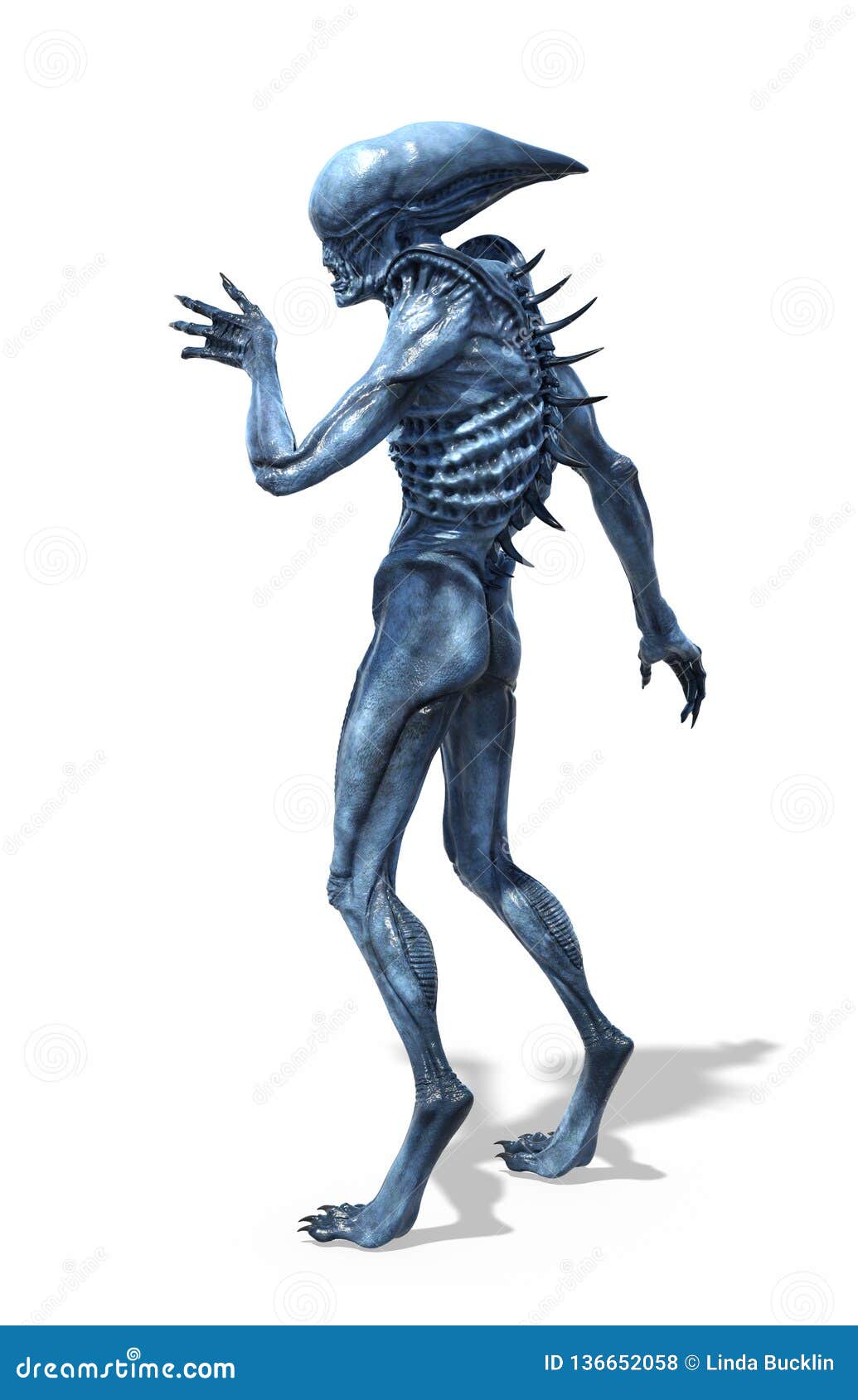 Blind Alien stock illustration. Illustration of creature - 136652058