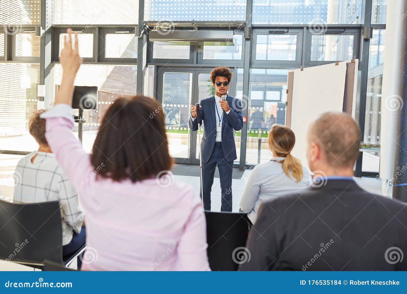 Blind Business Man As a Speaker or Life Coach Stock Photo - Image of ...