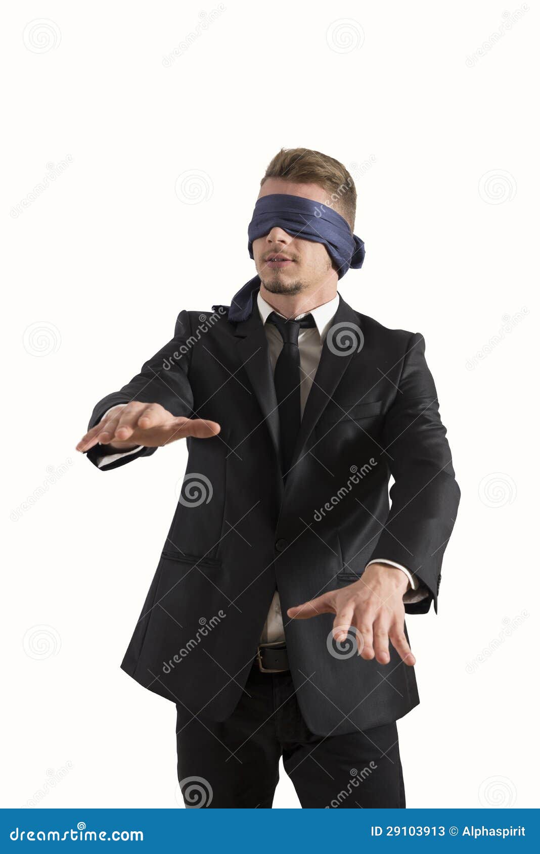 Blind businessman stock image. Image of career, blindfolded - 29103913