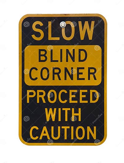 Blind corner warning sign stock photo. Image of hazard - 11250078