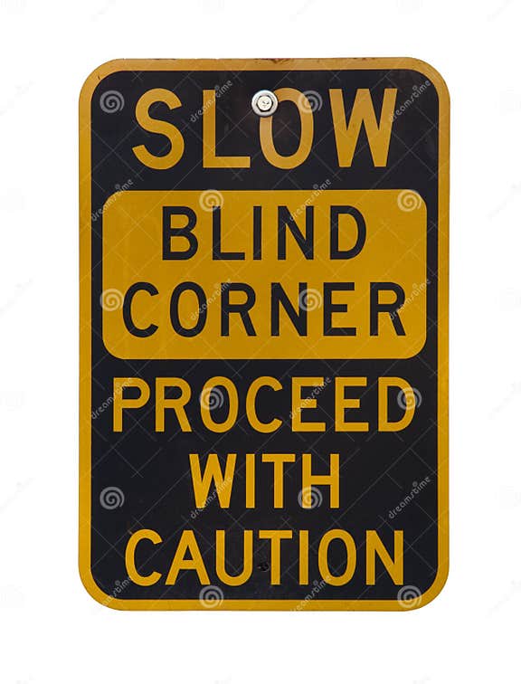 Blind corner warning sign stock photo. Image of hazard - 11250078