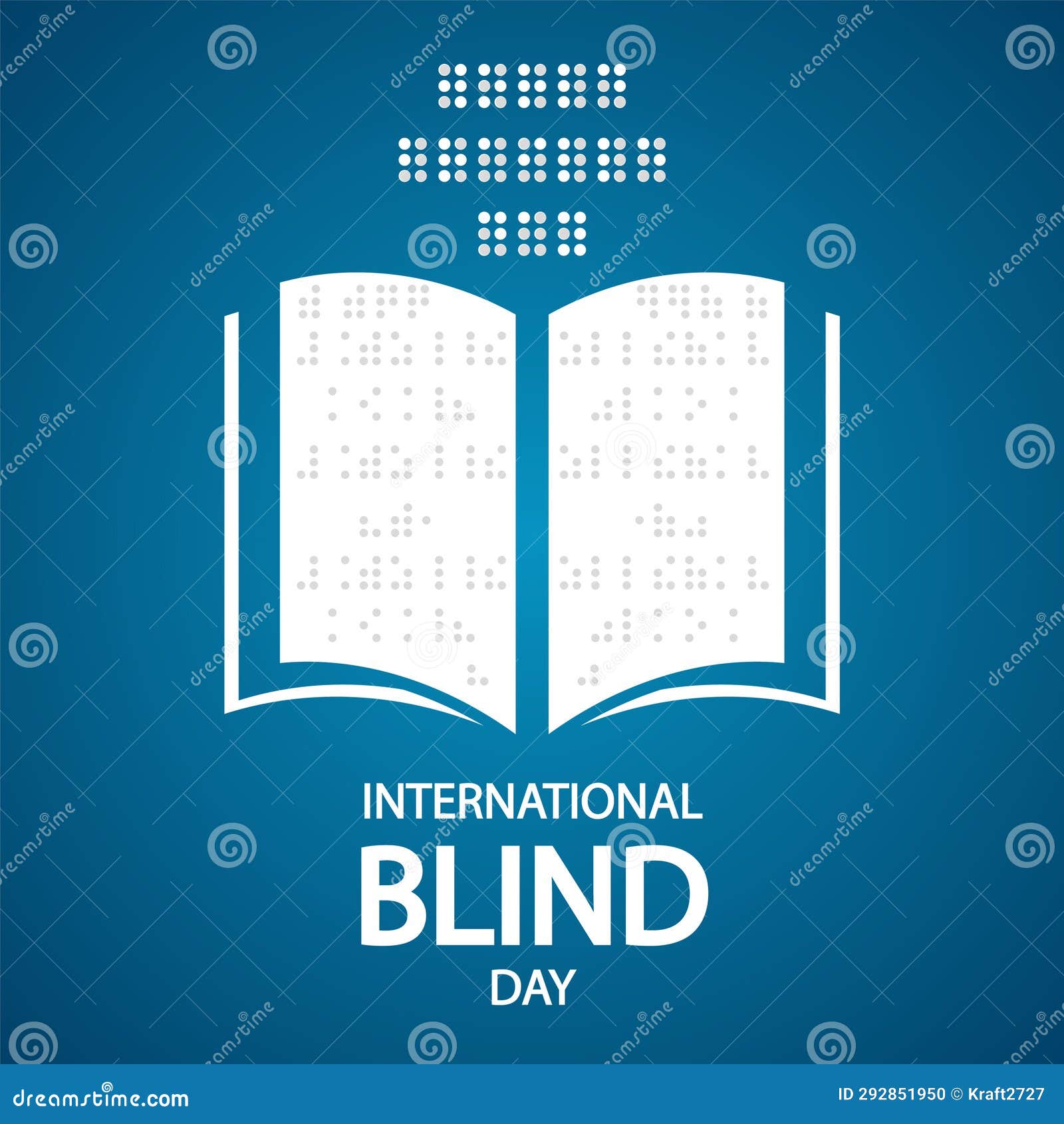 Blind Day International Braille Book Stock Illustration - Illustration ...