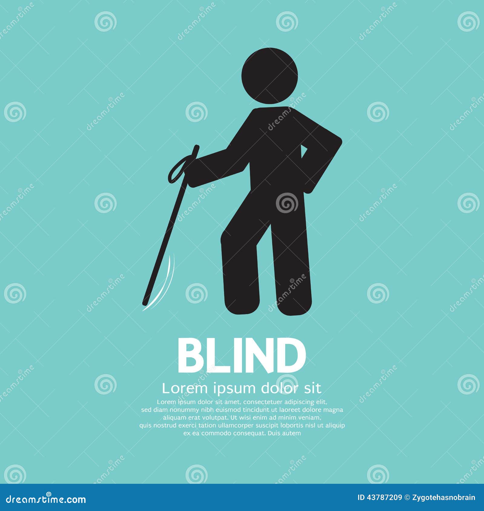 Blind Disabled Person With Guide Dog, Mobility On The Stairs, Flat ...