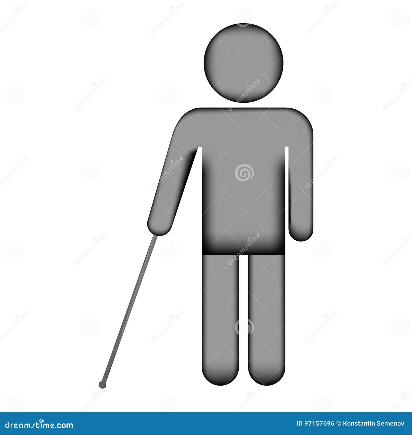 Blind disabled sign icon. stock illustration. Illustration of ...
