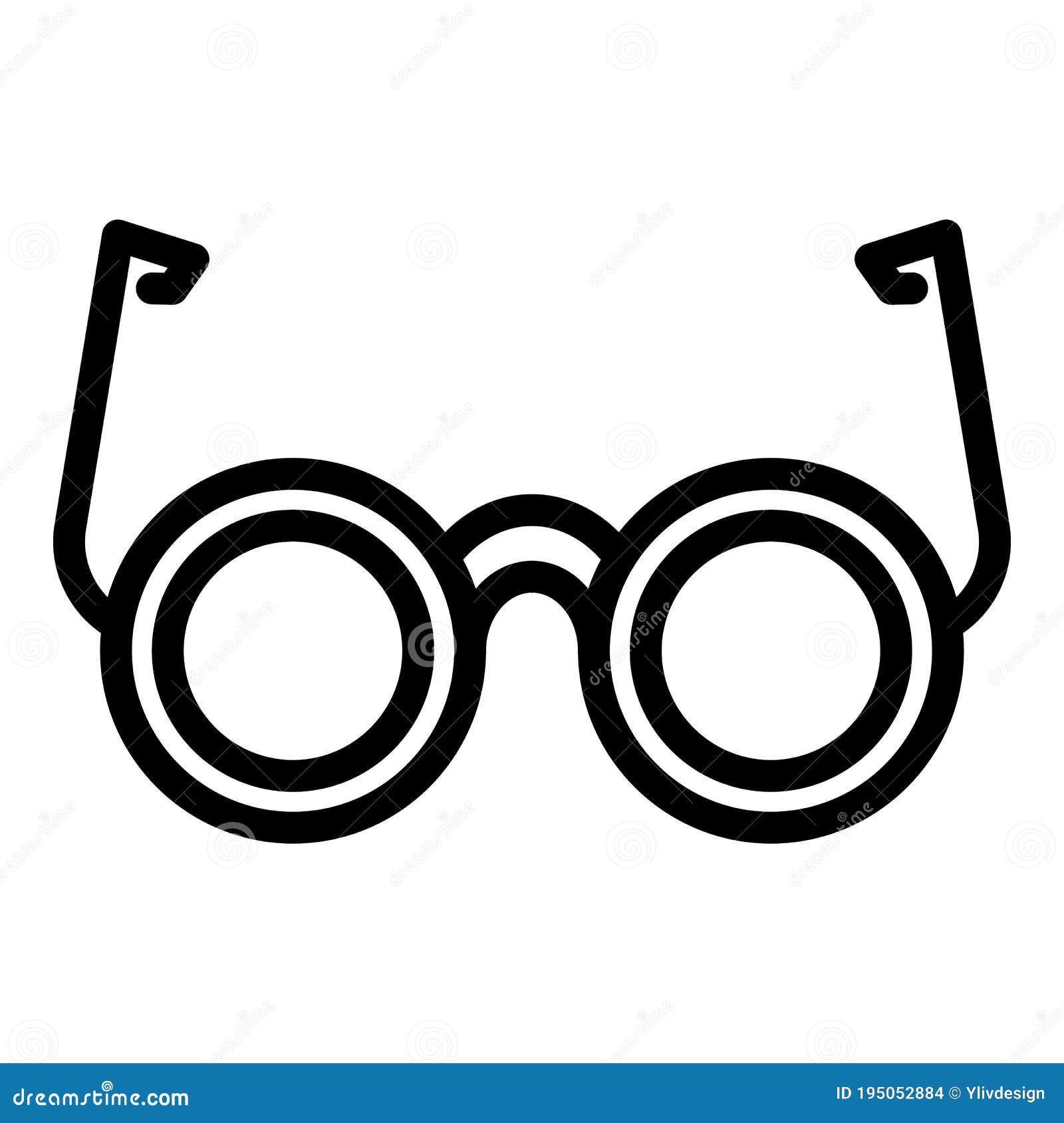 Blind Handicapped Eyeglasses Icon, Outline Style Stock Vector ...