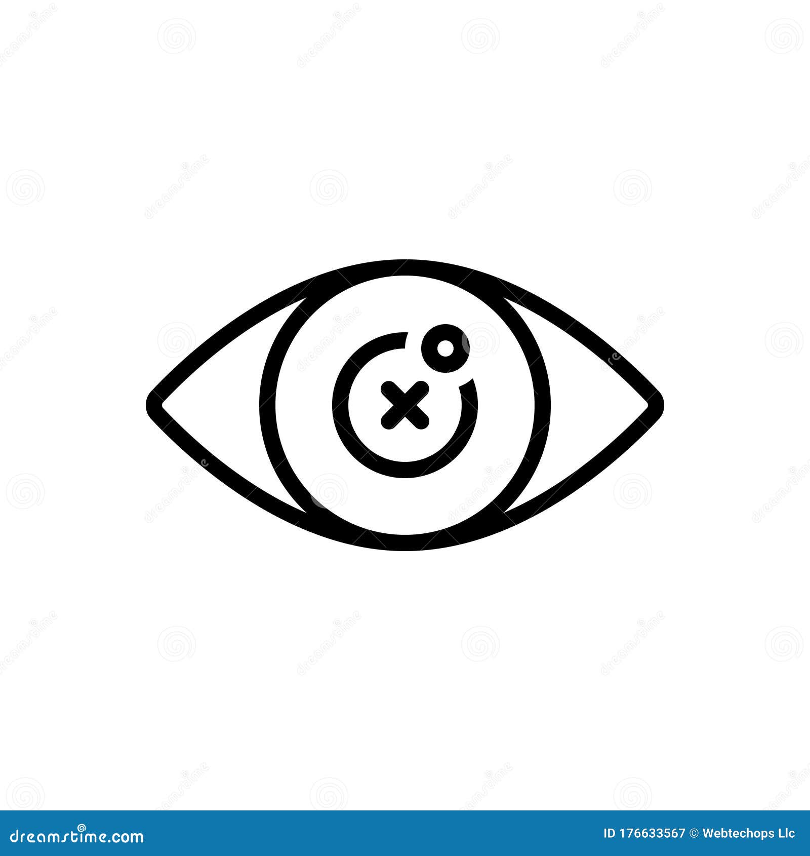 Black Solid Icon for Blind, Eye and Blindness Stock Illustration ...