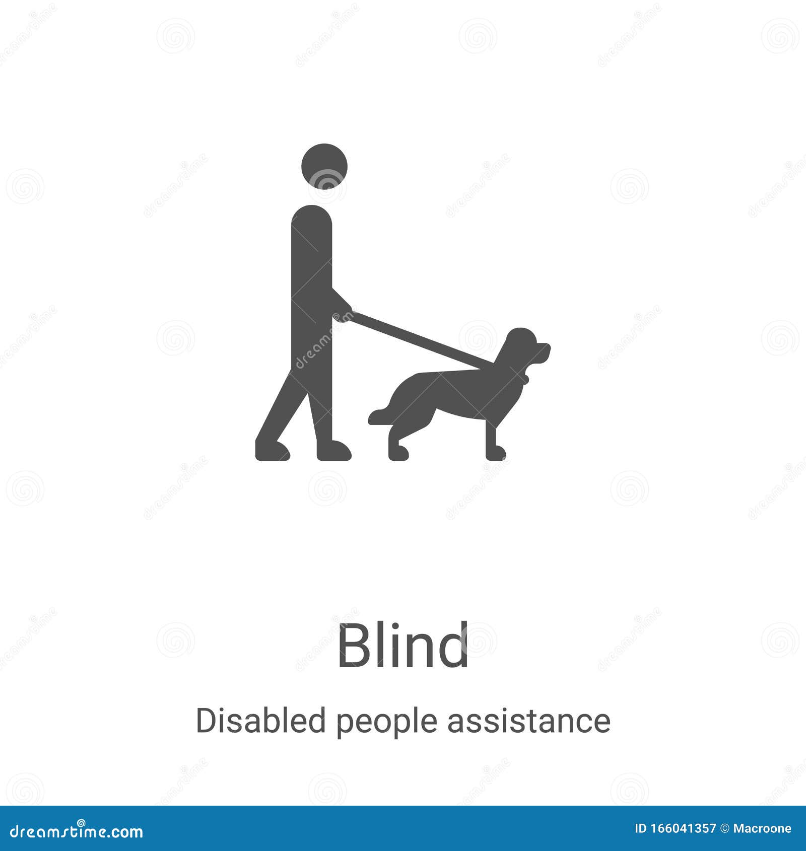 Blind Icon Vector from Disabled People Assistance Collection. Thin Line ...