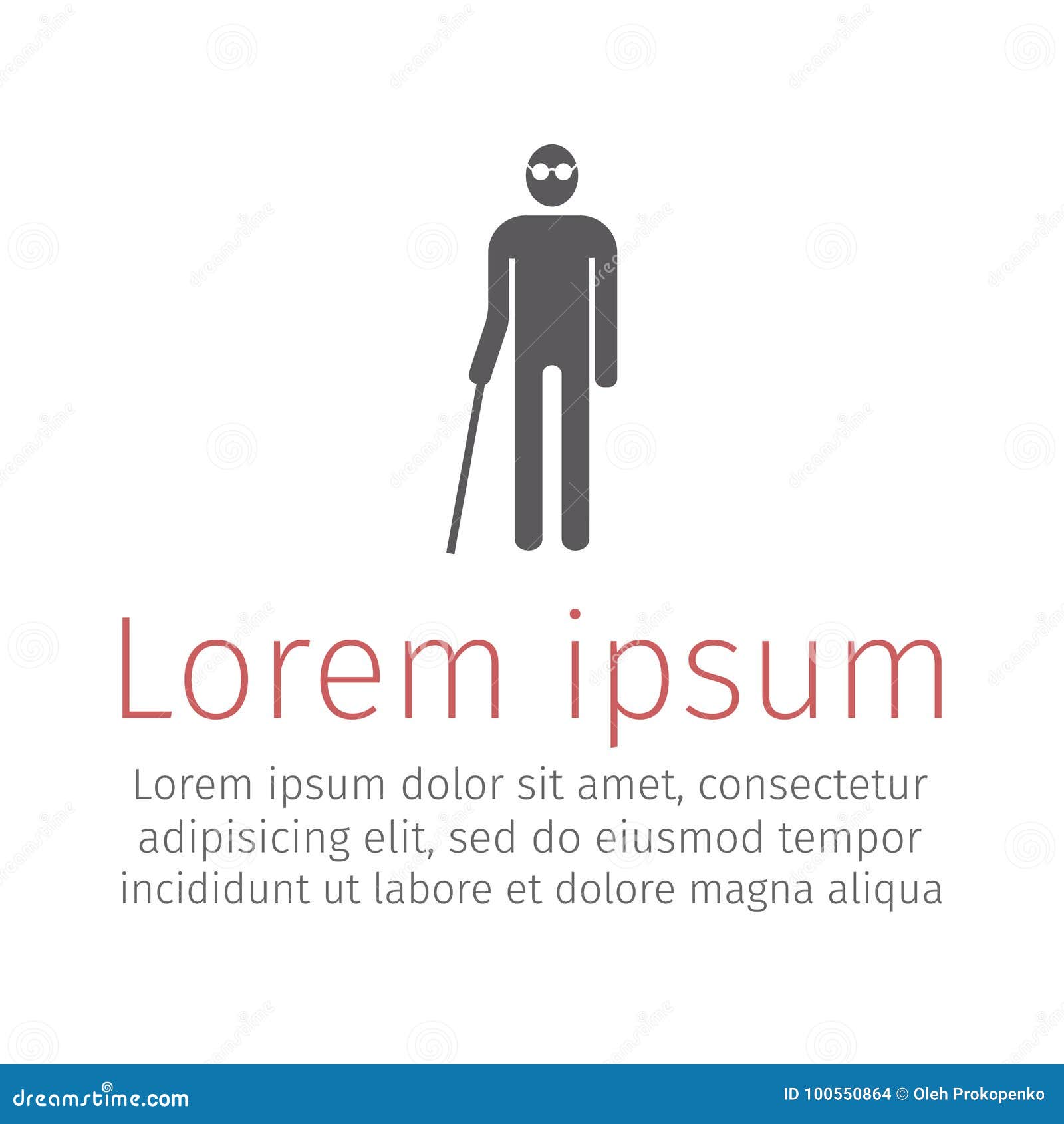 Blind Man Icon Vector Sign. Stock Vector - Illustration of design, flat ...
