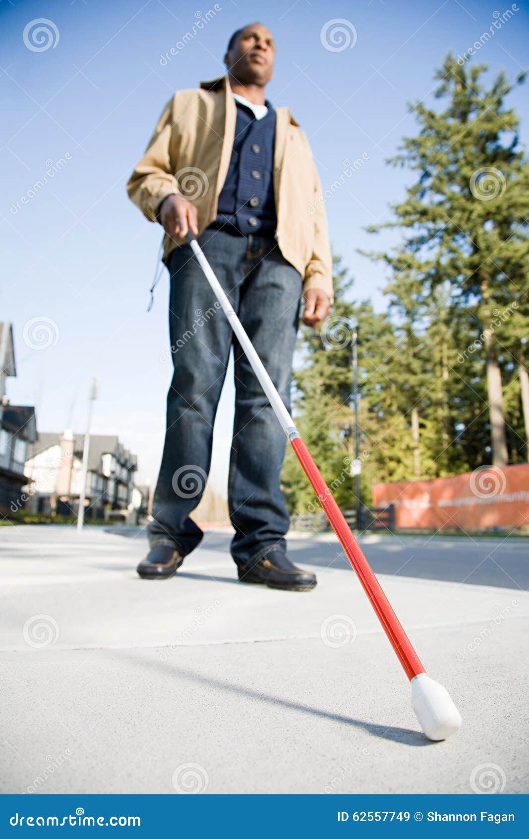 Blind Man Using A Walking Stick Stock Photo - Image: 62557749 Blind Man Using A Walking Stick Stock Photo - Image: 62557749