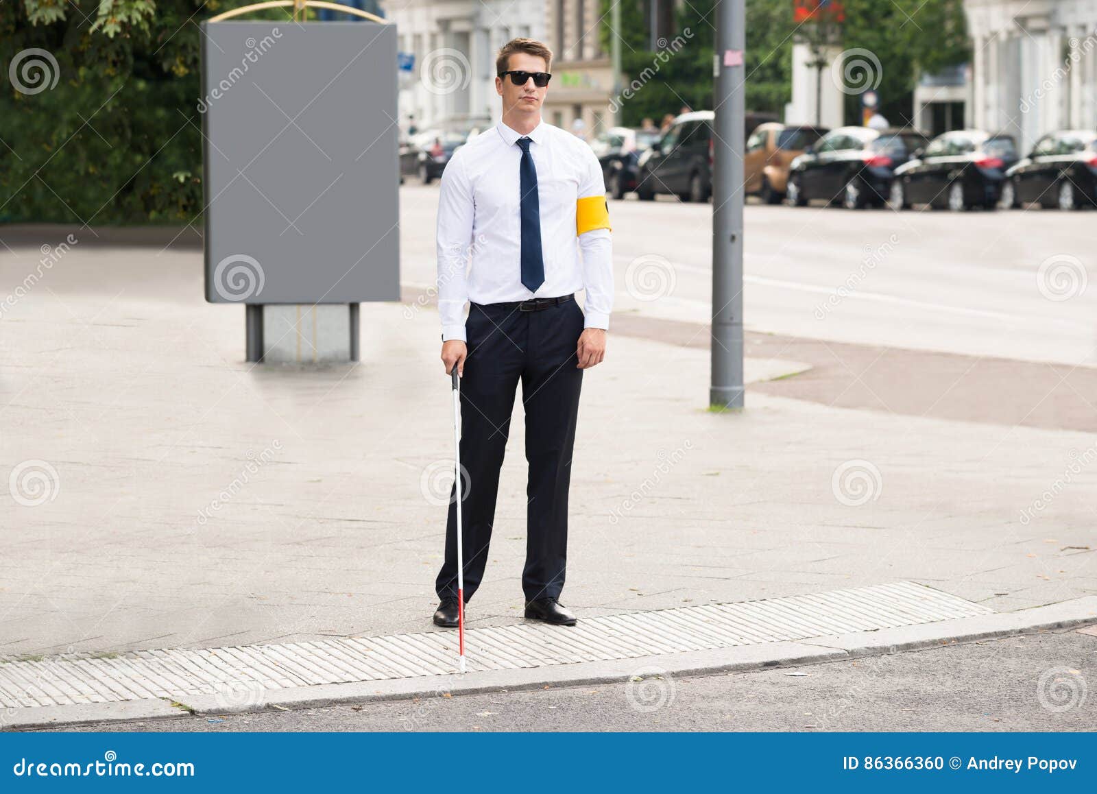 Blind Man Wearing Armband stock photo. Image of assistance - 86366360 Blind Man Wearing Armband stock photo. Image of assistance - 86366360